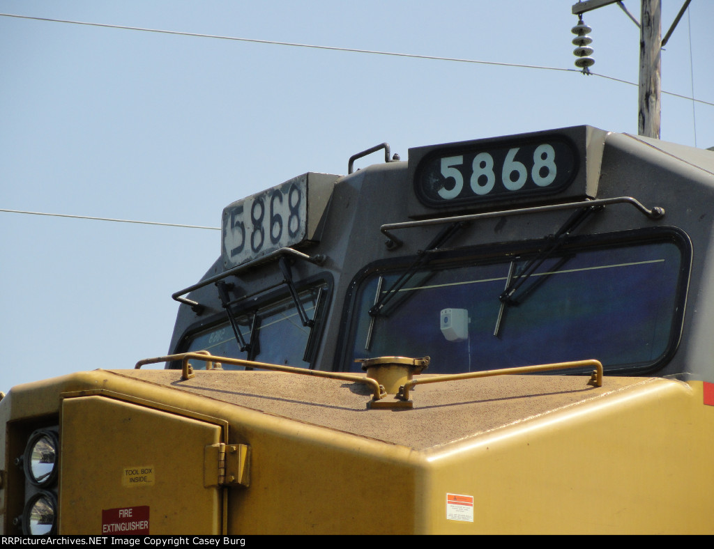 UP 5868 with homemade number board.